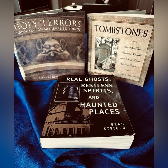 Other | Book Bundle Of 3 Horror Gothic Gargoyles Tombstones Ghosts It ...